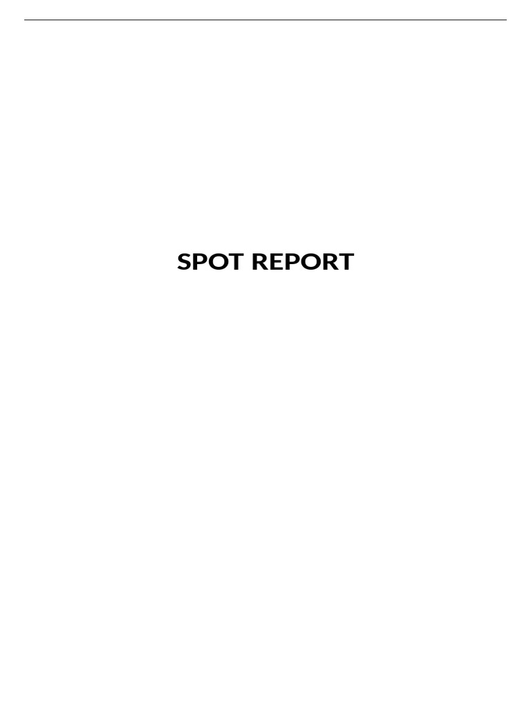 Daniel Ruado SAMPLE OF SPOT PROGRESS AND FINAL REPORT | PDF | Criminal ...