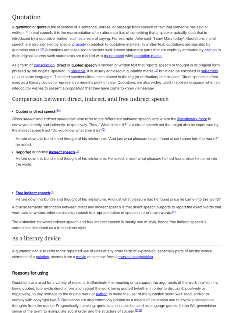 Quotation: Comparison Between Direct, Indirect, and Free Indirect ...