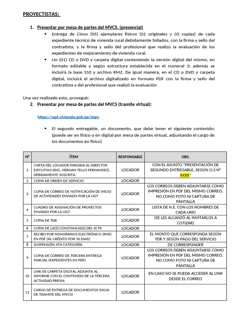 Instrucciones Presentacion Segundo Entregable | PDF