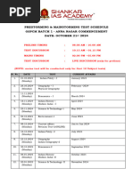 ABHAY Batch Course Schedule | PDF | Chemistry | Physical Sciences