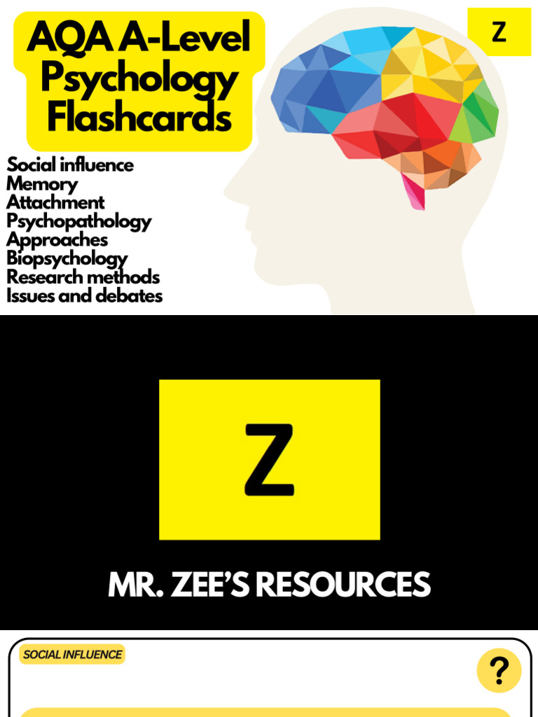 A Level Psych Flash Cards | PDF