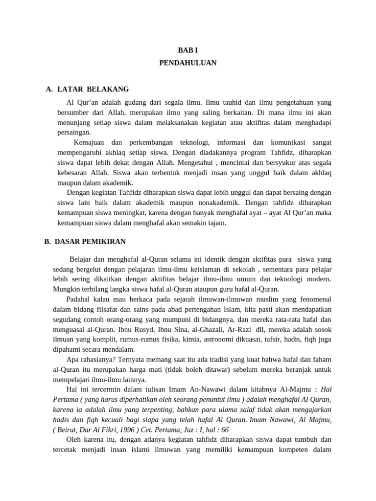 Program Tahfidz | PDF