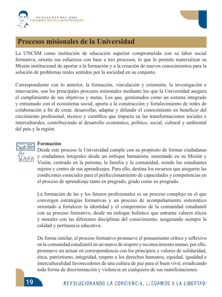 Procesos misionales de la universidad | PDF | Trabajo Social | Conocimiento