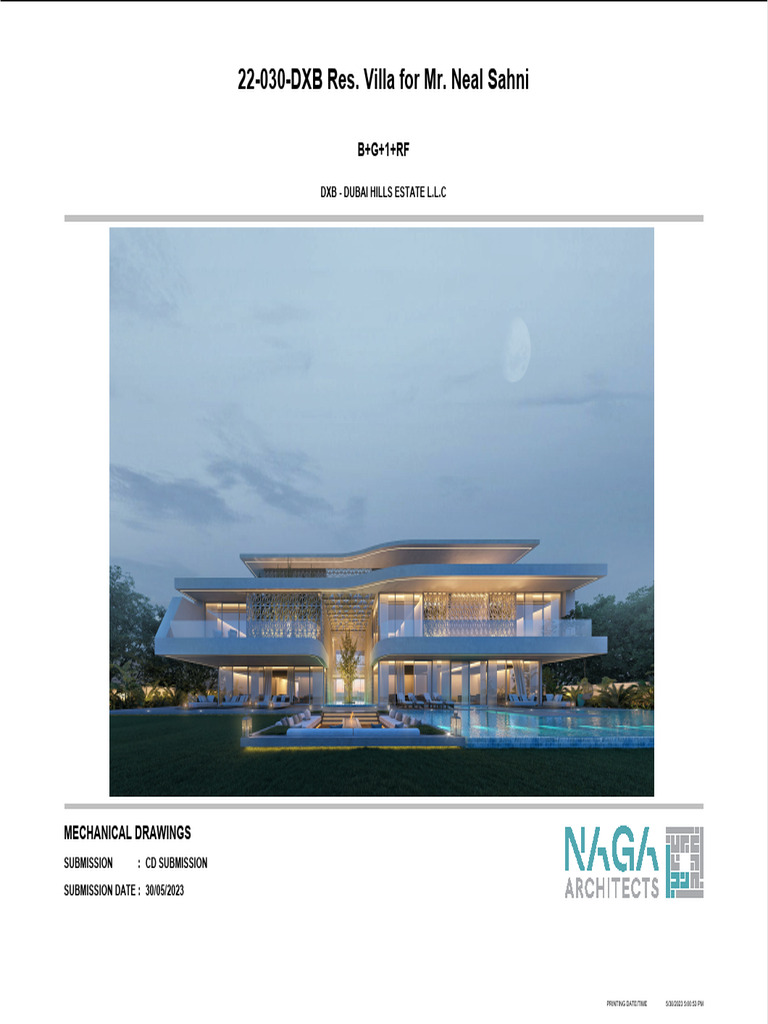 Neal Sahni's Villa Mechanical Drawings | PDF | Duct (Flow ...