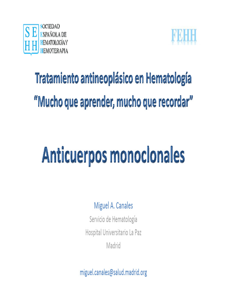 Anticuerpos Monoclonales. Presentación de Internet | PDF | Inmunoterapia | Anticuerpo Monoclonal