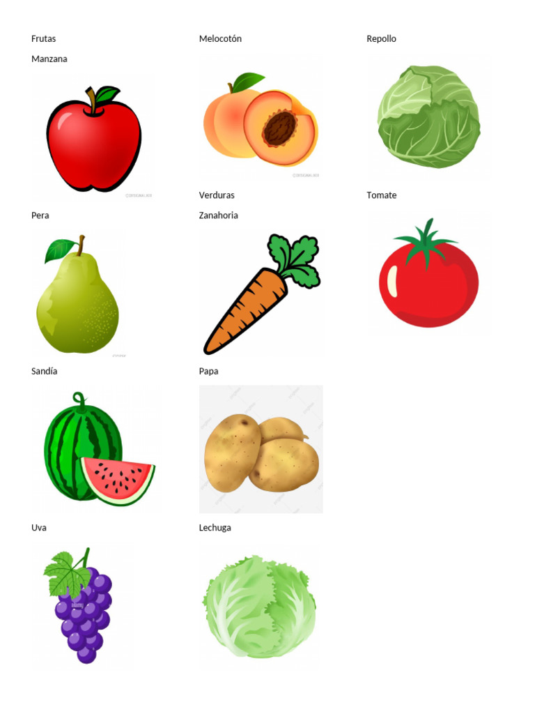 5 Frutas 5 Verduras | PDF