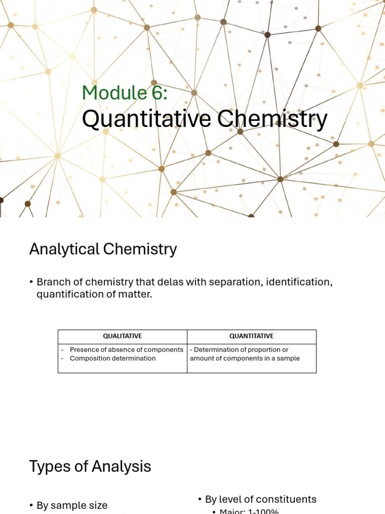 Module 6 Analytical Chemistry | PDF | Chromatography | Spectrophotometry