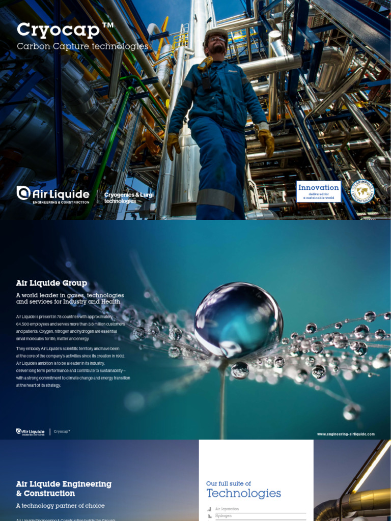Air Liquide Cryocap Brochure 2021 | PDF | Carbon Dioxide | Hydrogen