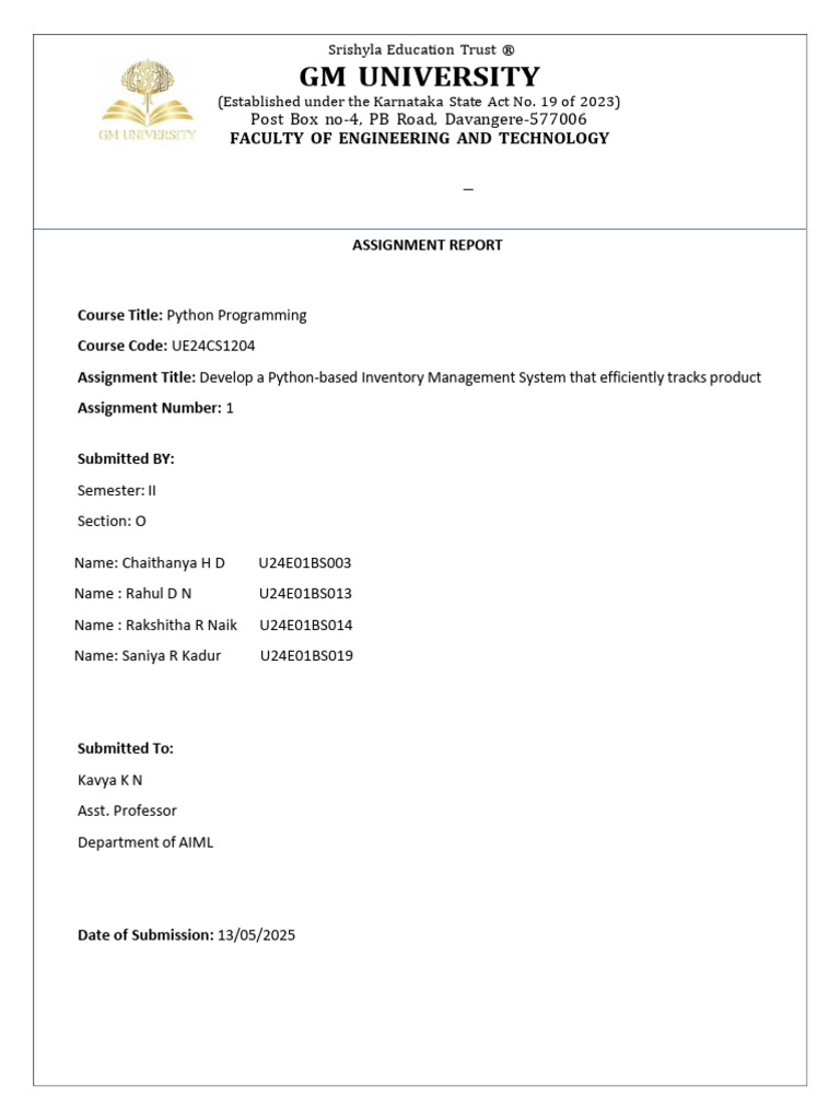 Python Front Sheet | PDF