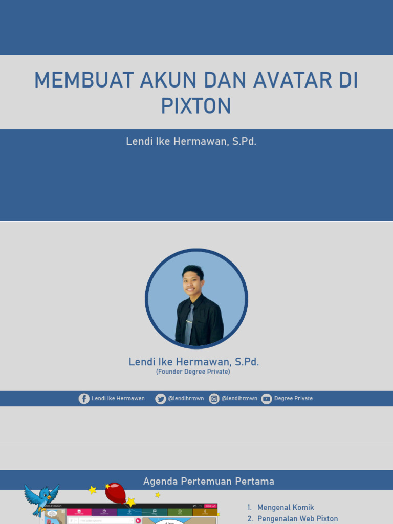 Membuat Avatar di Pixton Gratis | PDF