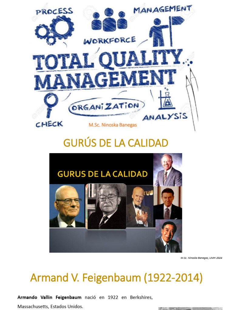 Gurus de La Calidad PARTE 2 - Julio 2024 | PDF | Calidad (comercial ...