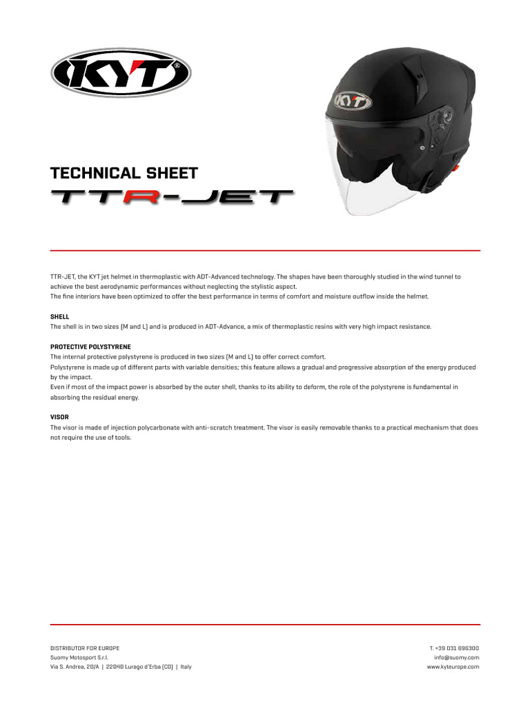 kyt-scheda-tecnica-ttrjet-en | PDF | Polystyrene | Thermoplastic