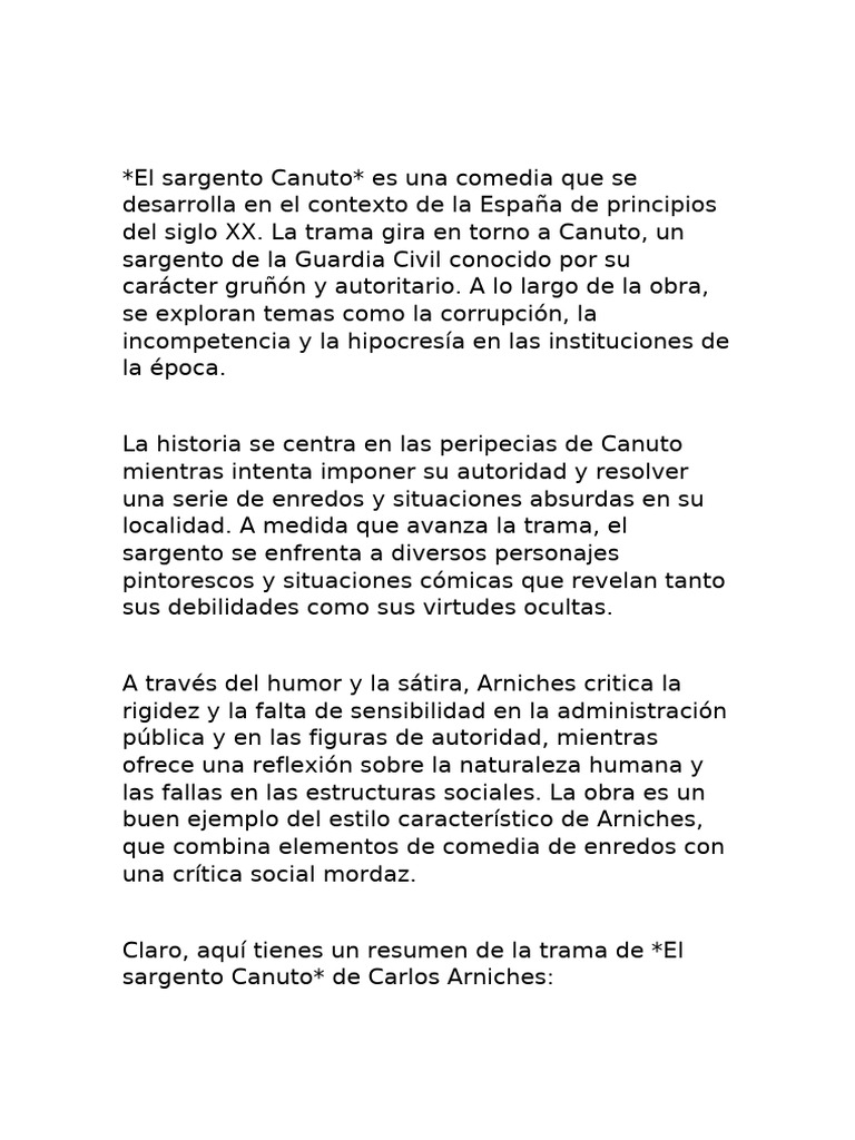 El Sargento Canuto | PDF | Humor