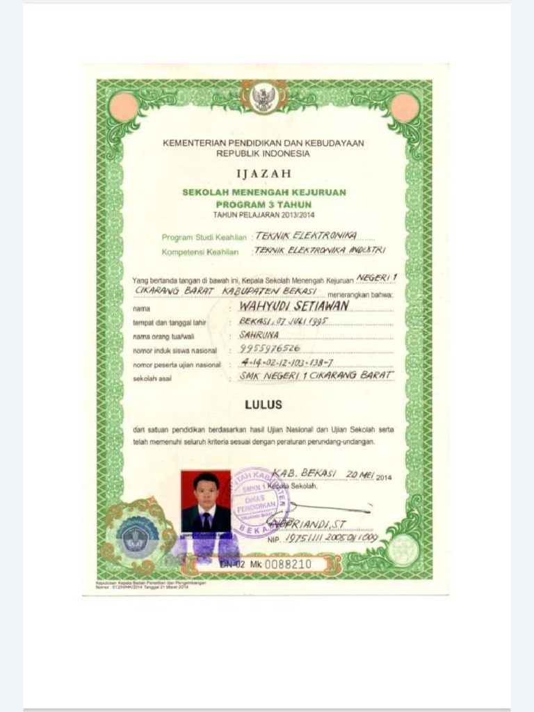 Ijazah PDF Wahyudi | PDF
