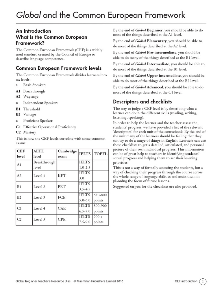 GBG Global and The Cef | PDF | Learning | Language Education
