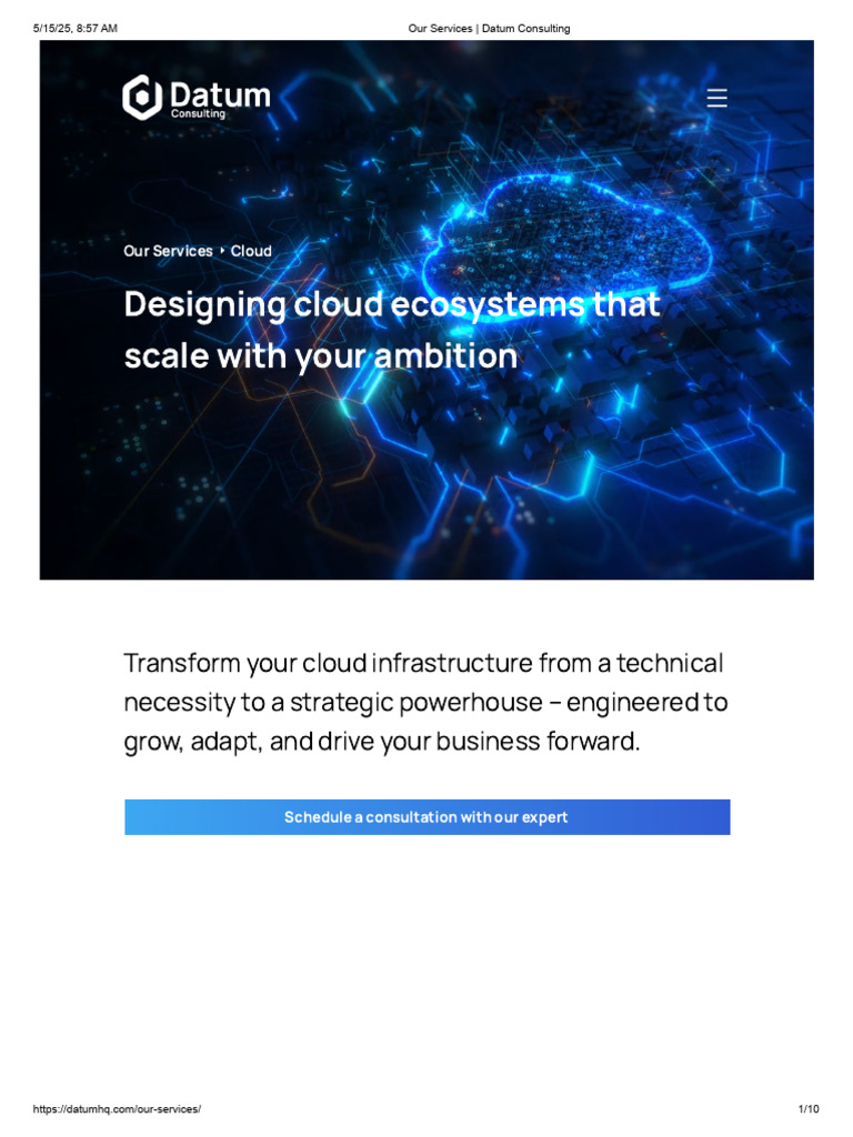 Our Services - Datum Consulting | PDF | Cloud Computing | Audit