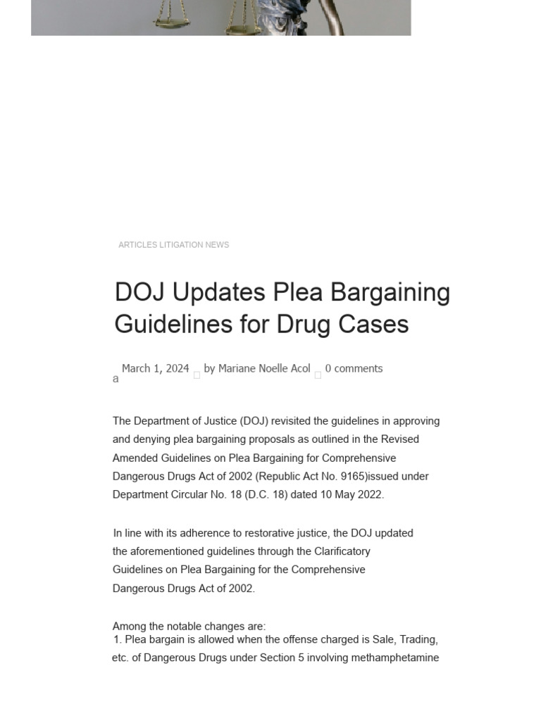 Plea Bargaining Guidelines For Drug Cases | PDF | Heroin | Narcotic