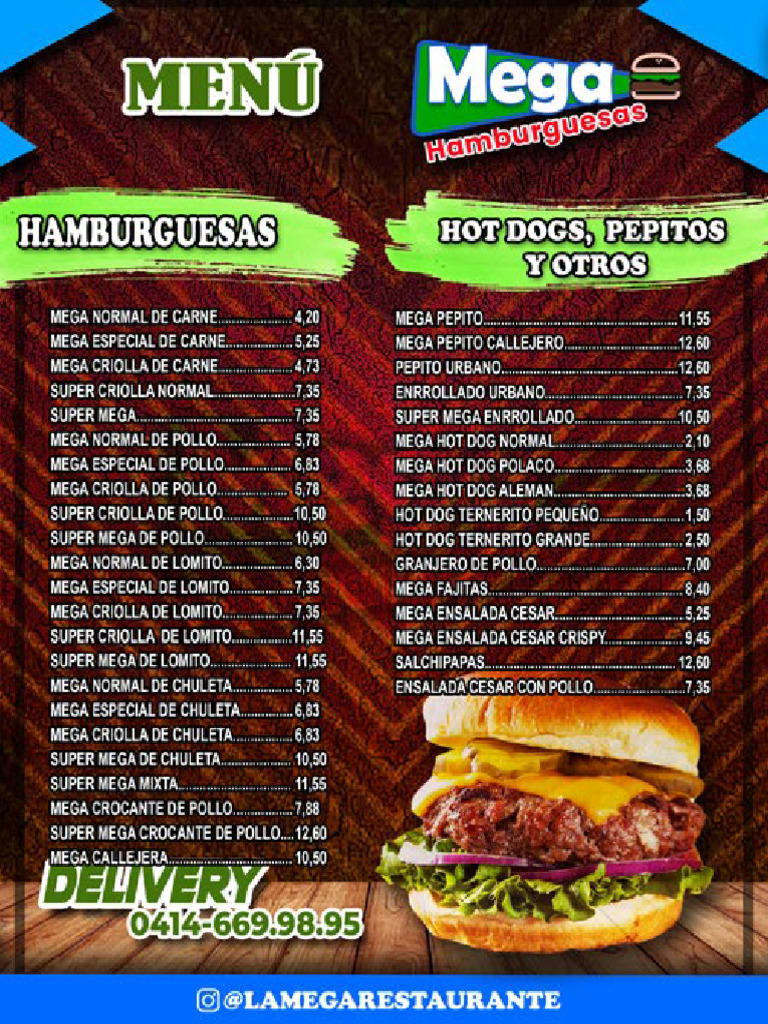 Menu Ka Mega La Puerta Act 03 2025 | PDF