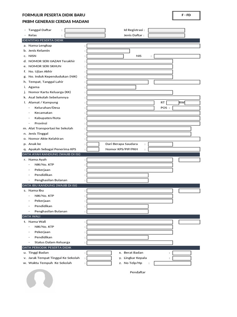 Formulir PPDB PKBM | PDF