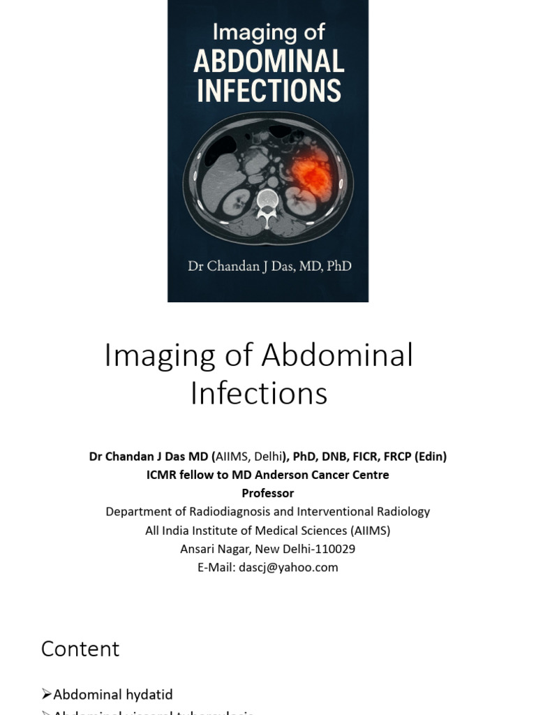 Imaging of Abdominal Infections Compiled DR Chandan Das | PDF | Medical ...