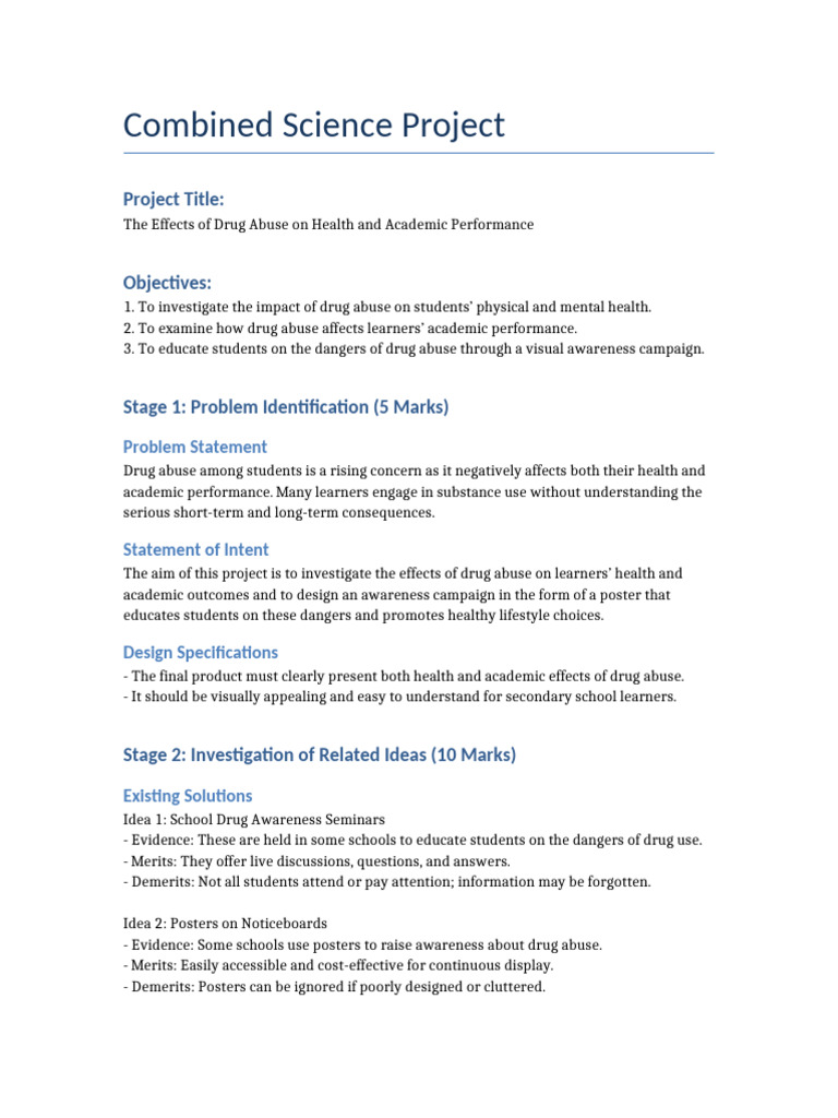 Effects of Drug Abuse on Students | PDF | Substance Abuse | Cognition