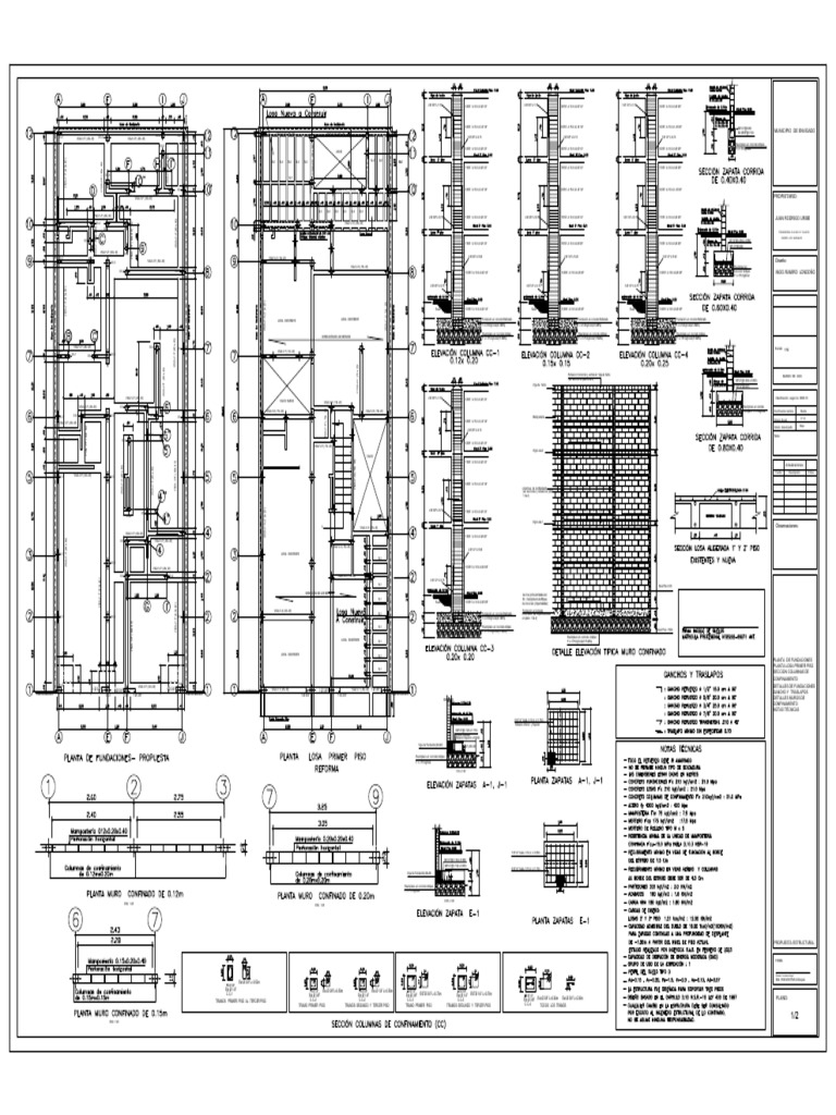Plano Estructural | PDF | Ingeniería estructural | Ingeniería de Edificación