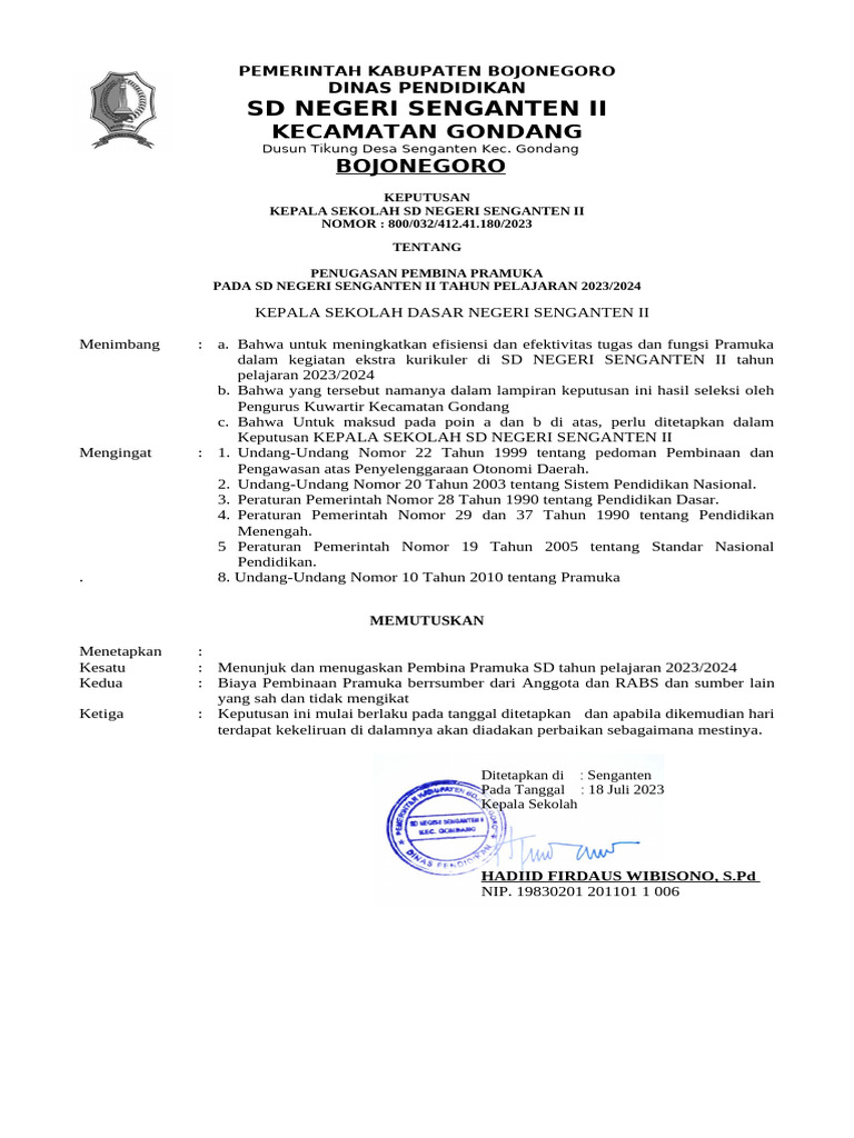 SK Pramuka | PDF