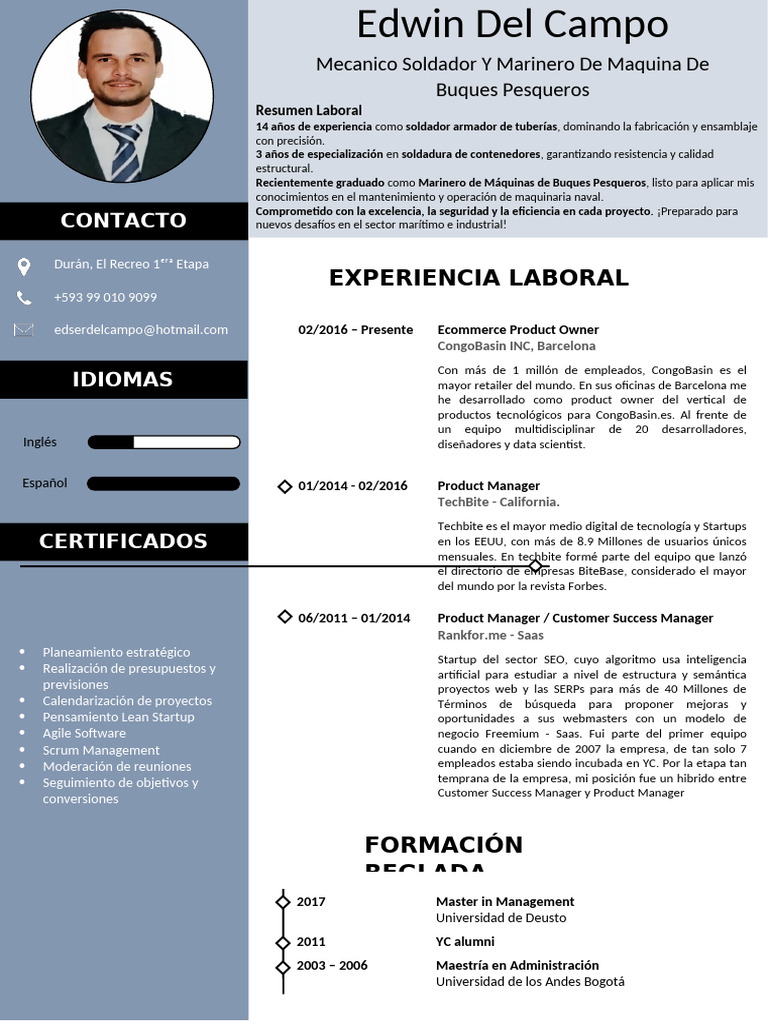 Plantilla Curriculum Gratis 23 | PDF | Empresa de inicio | Pequeñas empresas y emprendedores