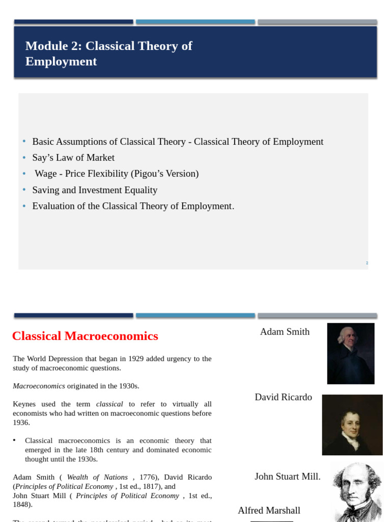 Mod 2 Classical Macroeconomics | PDF | Labour Economics | Classical ...