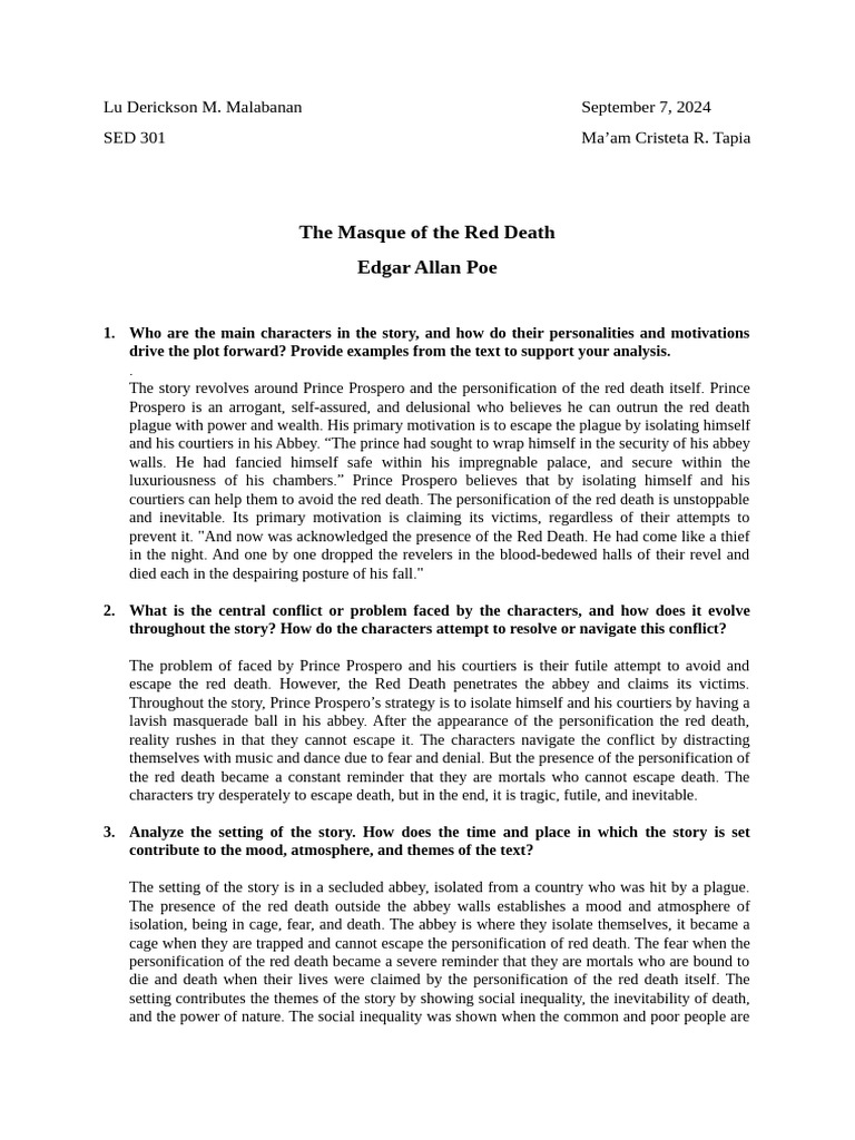 The Red Masque of Death | PDF