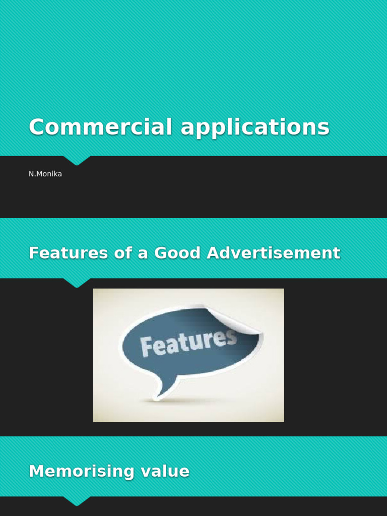 Commercial Application | PDF