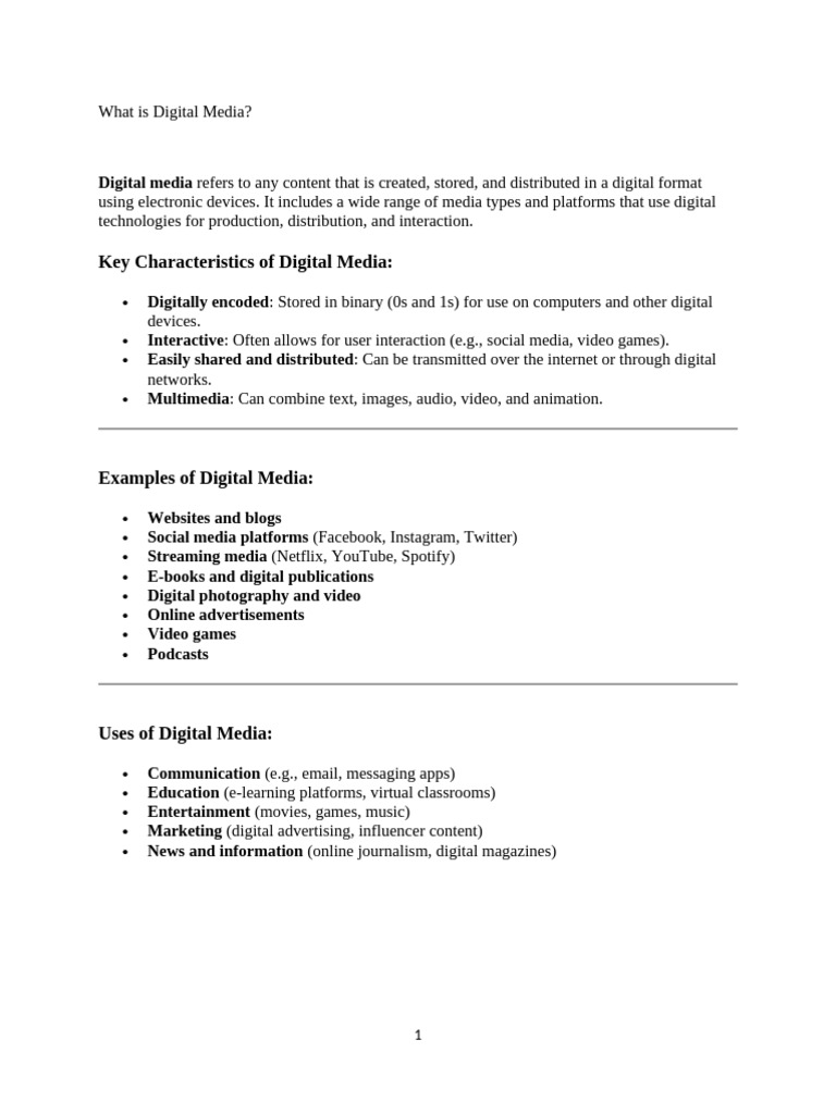 What Is Digital Media | PDF