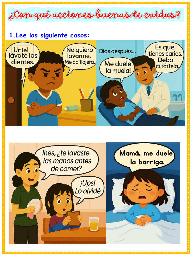 Cuidados del cuerpo para niños | PDF