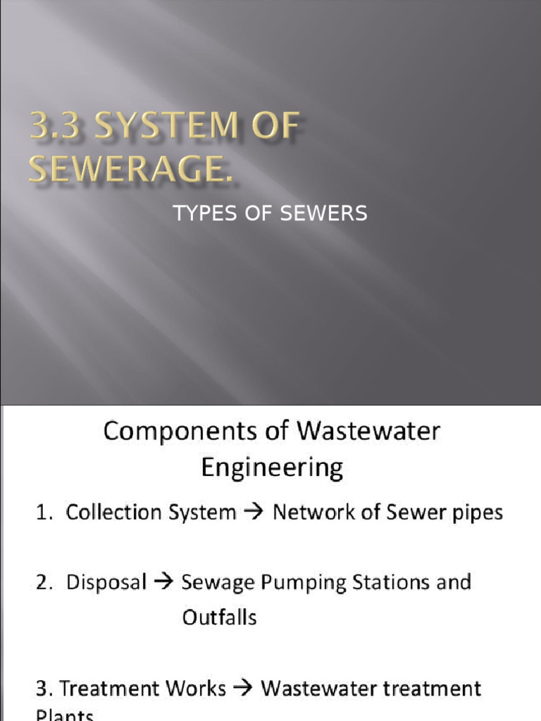 3.3PPT On Sewer System | PDF