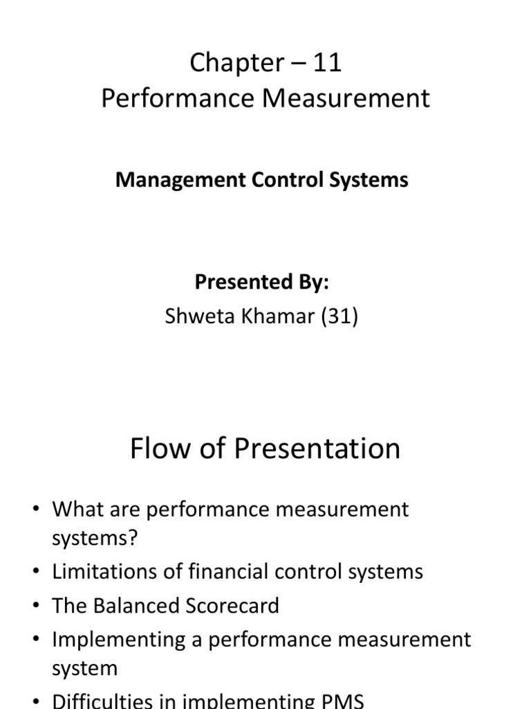 Management Control Systems - Performance Measurement | PDF | Strategic ...