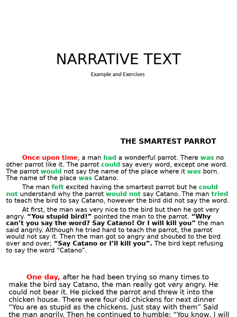 Narrative Text - Contoh Dan Latihan | PDF