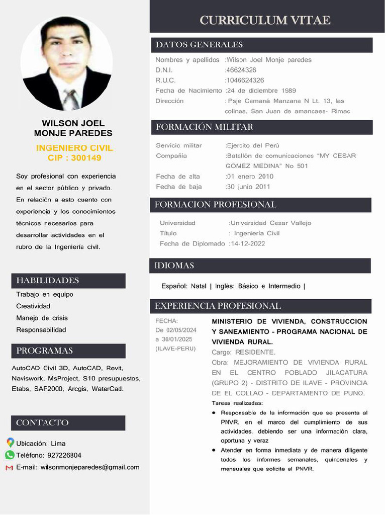 Curriculum-Vitae WJMP | PDF