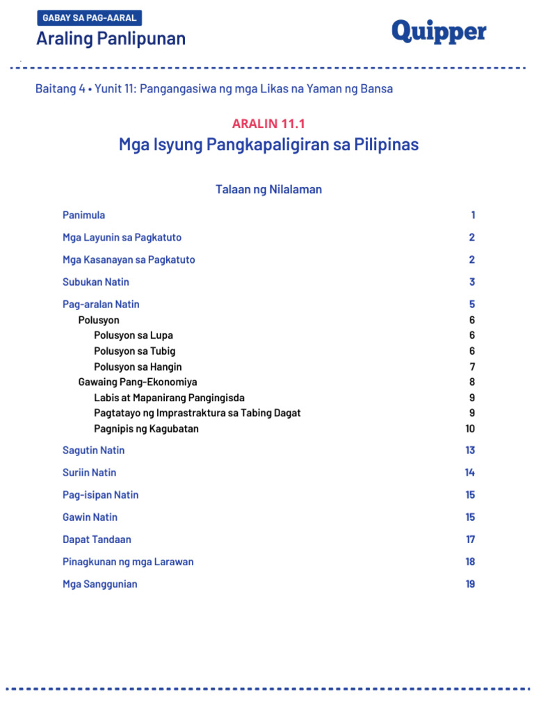 ARPAN 4 LESSON 1 | PDF