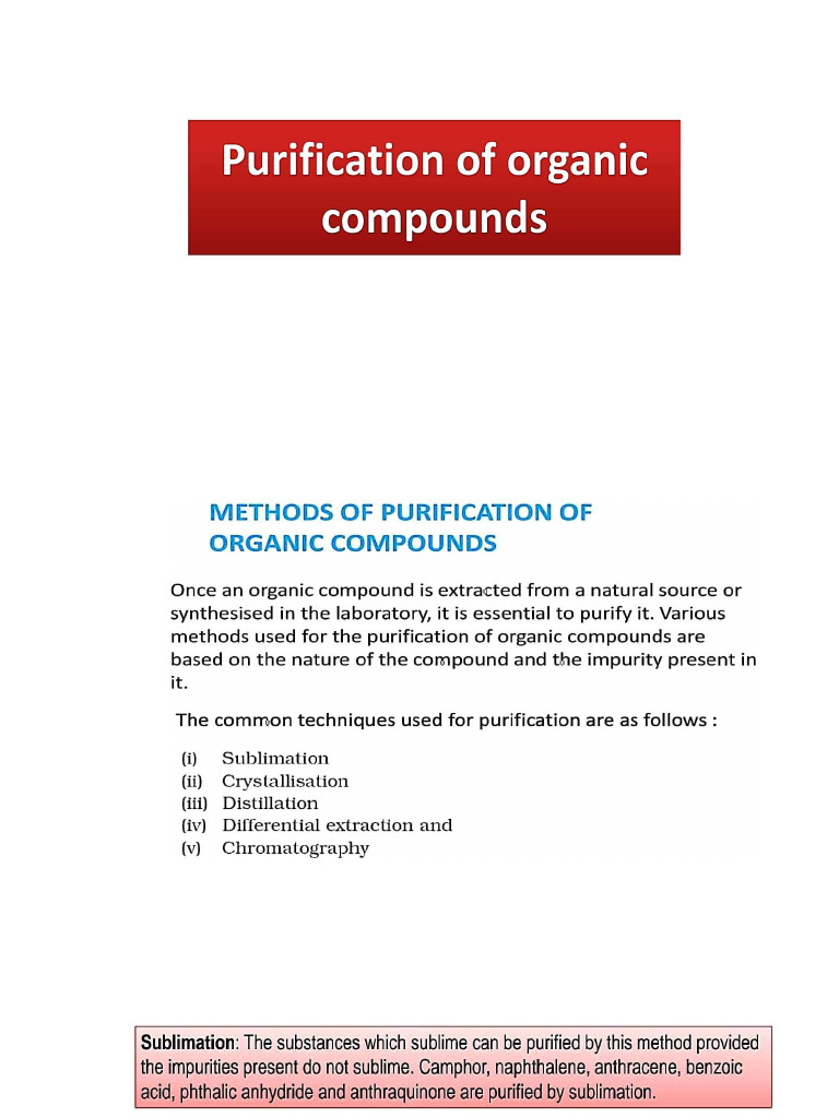 Purification of Compounds and Analysis | PDF | Cyanide | Distillation