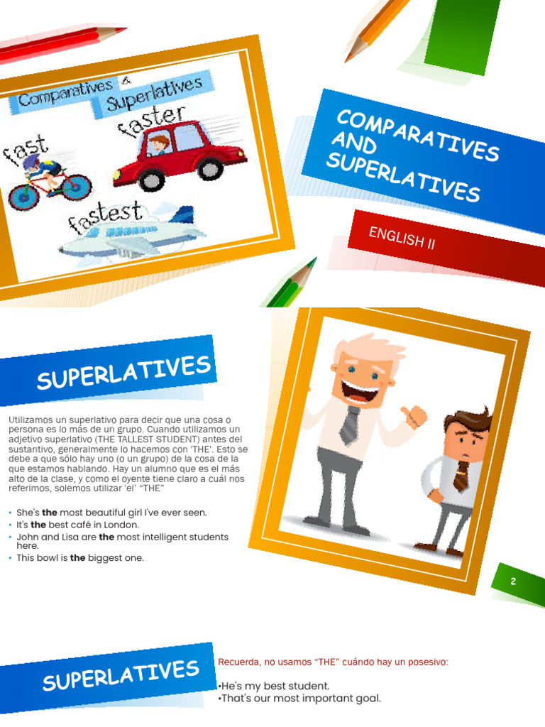 Uso de superlativos y comparativos en inglés | PDF | Gramática | Morfología