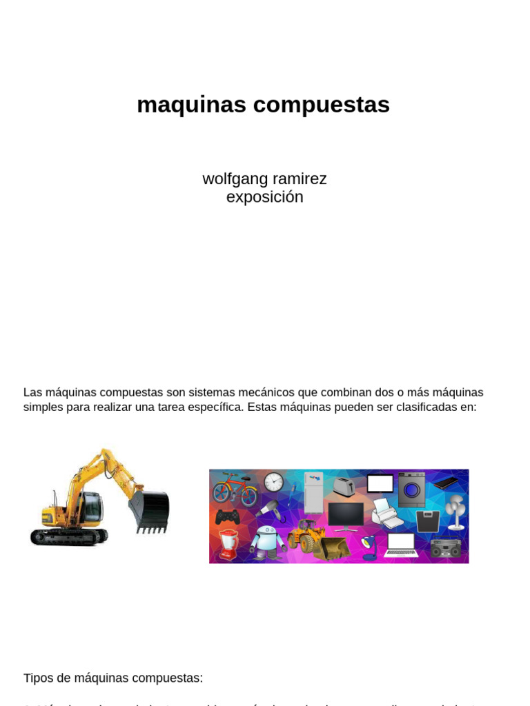 Maquinas Compuestas y Simples | PDF
