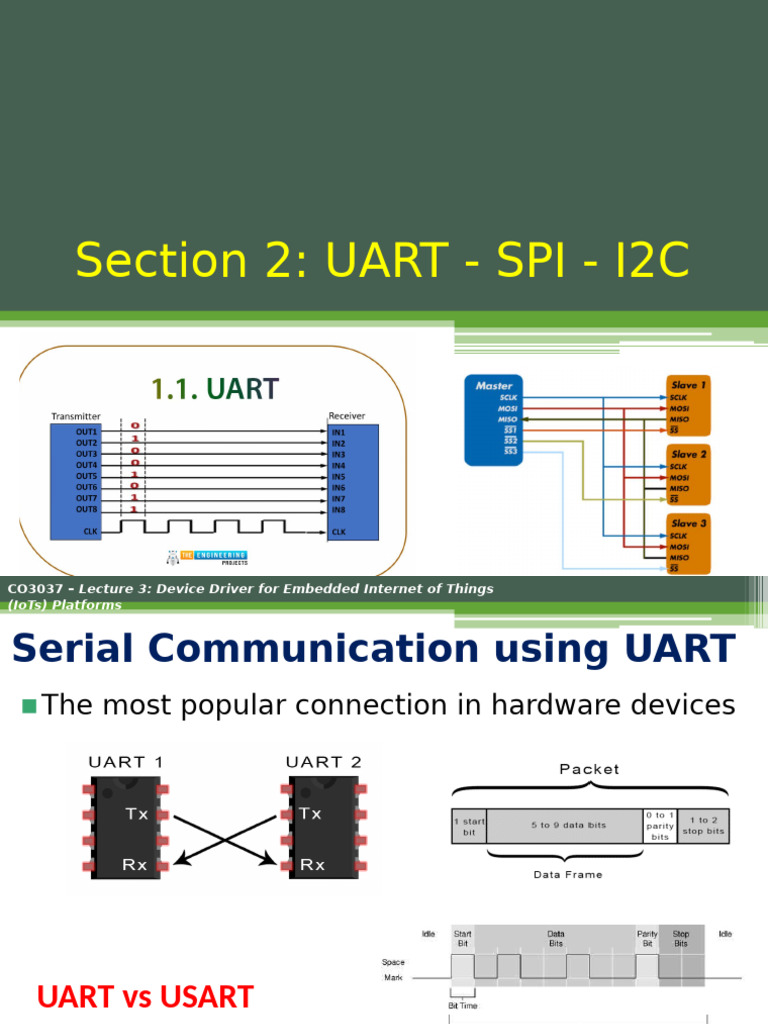 (Mcu) Section 2 - Uart - Spi - I2c | PDF | Telecommunications | Information And Communications ...