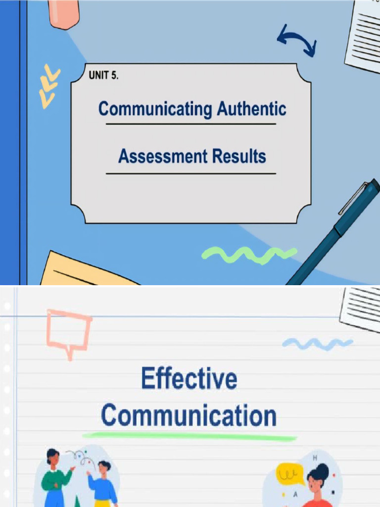Communicating Authentic Assessment Results (Ymata) | PDF