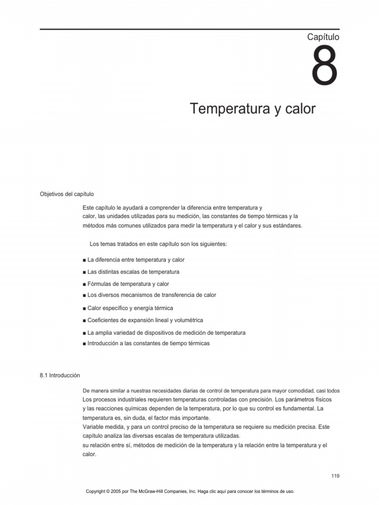 Calor y temperatura: conceptos clave | PDF | Termómetro | Temperatura