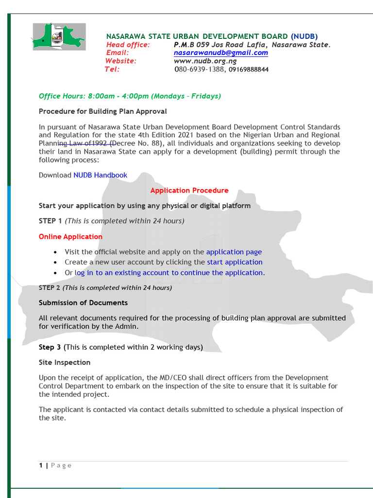 Procedure For Obtaing Building Approval | PDF | Point Of Sale | Payments