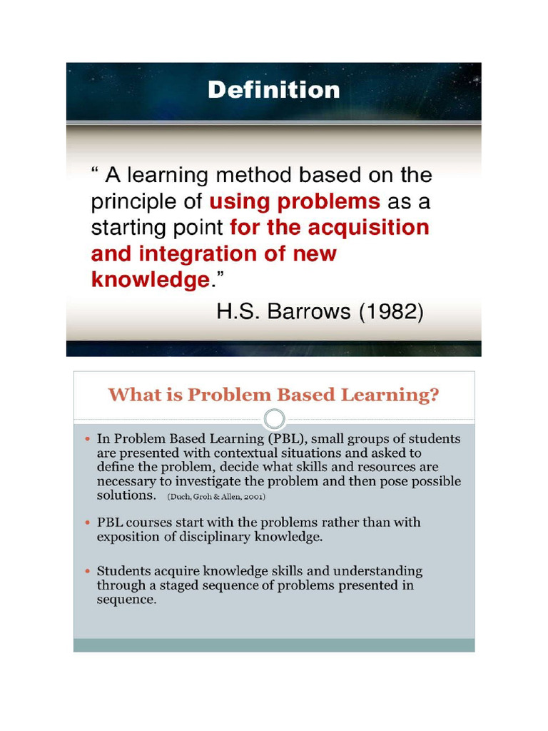 Problems Based Learning | PDF
