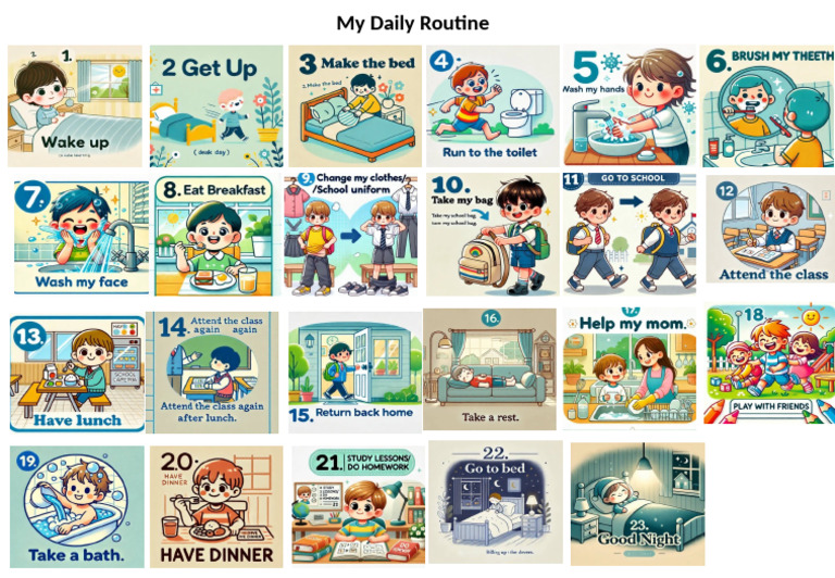 My Daily Routine Sheet | PDF