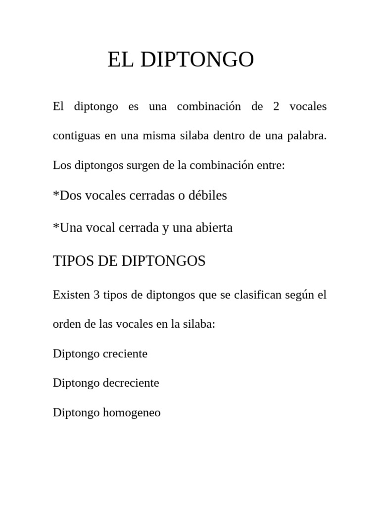 Exposicion El Diptongo | PDF