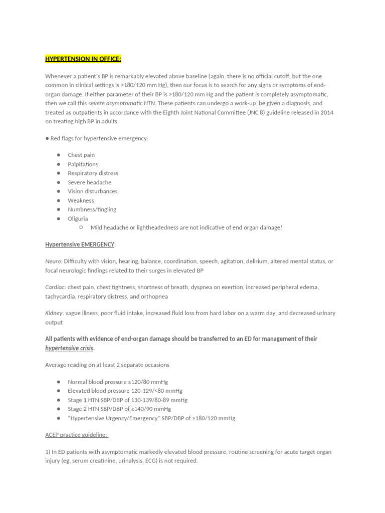 Hypertension in Office Protocol | PDF | Hypertension | Blood Pressure