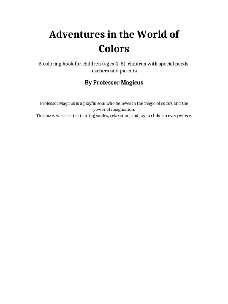 Coloring Book Cover en | PDF